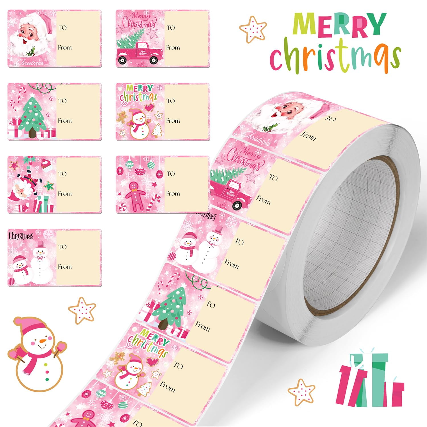Click here for Unbranded Wjca 210pcs Pink Christmas Name Tag Stic... prices