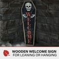 Haunted Hill Farm 33 in Coffin-Shaped Wooden Halloween Welcome Sign ...