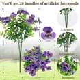 20 Artificial Pansy Flowers For Outdoor - Yellow White Purple Sunset ...