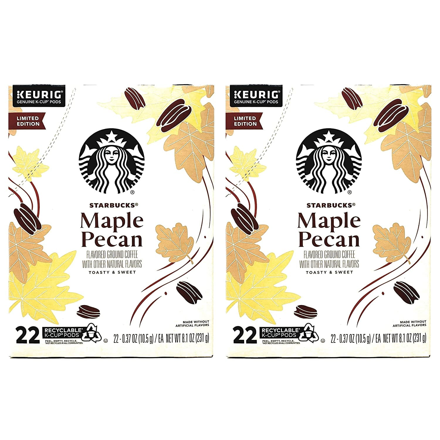 Starbucks Coffee Maple Pecan K Cups Coffee Pods - 44 K Cups Total ...