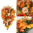 Fall Harvest Autumn Wreaths Swag Decorative, 55×32cm Front Door Swag ...