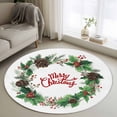 4ft Round Rug Merry Christmas Area Rugs for Living Room Bedroom ...