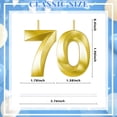 70th Birthday Candles for Cake, Number Birthday Cake Toppers, Party ...