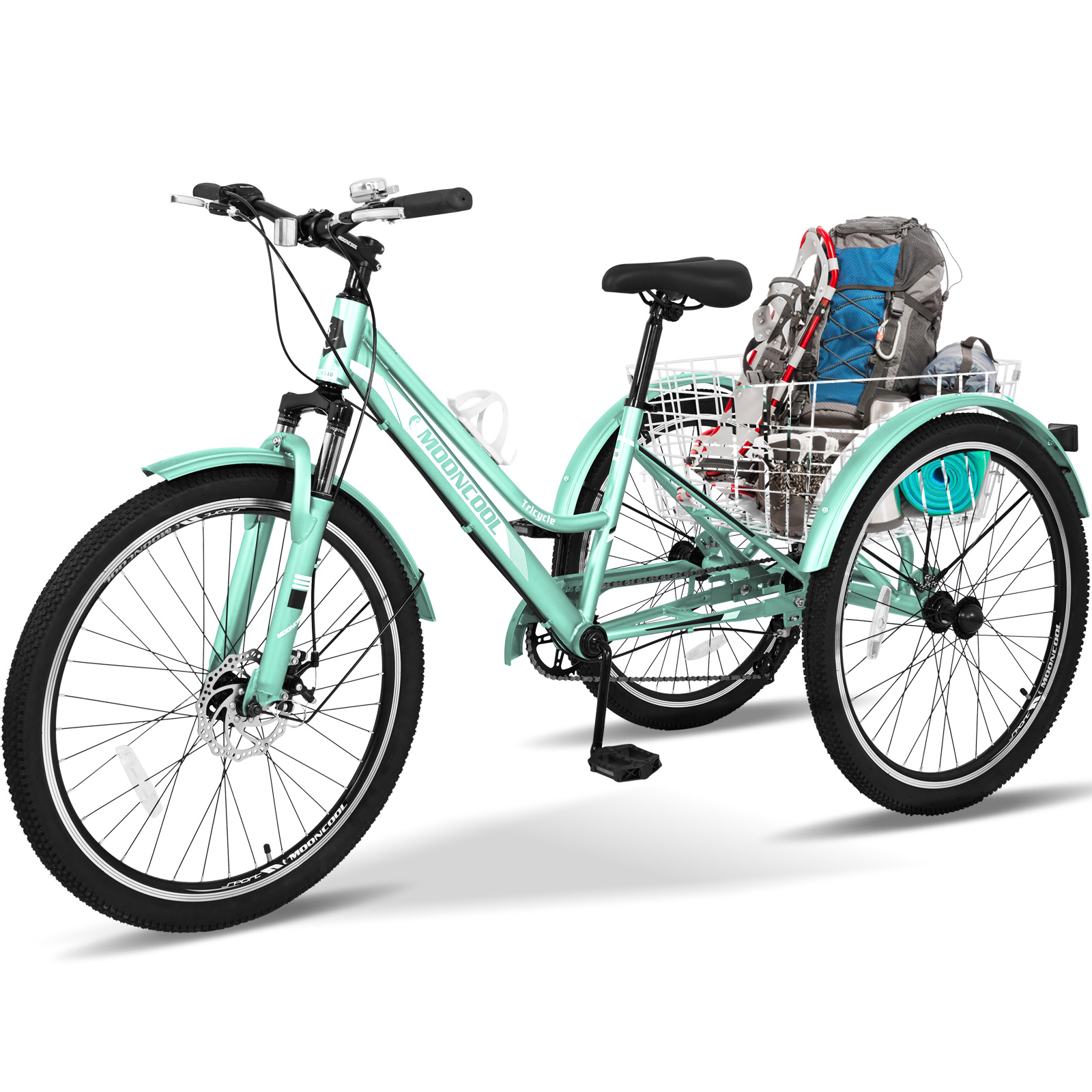 ABORON Mountain Tricycle for Adults, 3 Wheeled 7-Speed Mountain ...