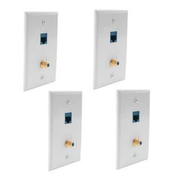 BASEPORT Multi-Plug Media Wall Outlet: USB Ports, HDMI, Ethernet, Coax ...