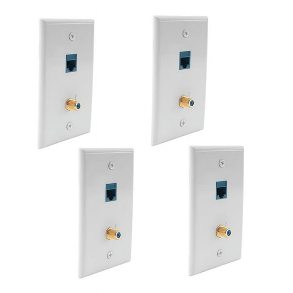 BASEPORT Multi-Plug Media Wall Outlet: USB Ports, HDMI, Ethernet, Coax ...