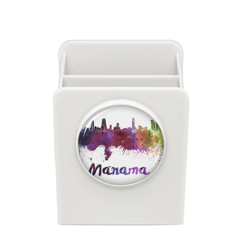 Manama Bahrain City Watercolor Desk Pencil Holder Cup Pen Organizer ...