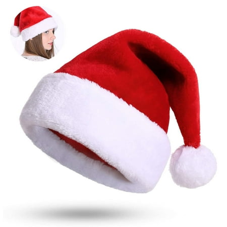 Santa hat Santa hat plush edge Christmas party red Santa hat Nikolaus ...