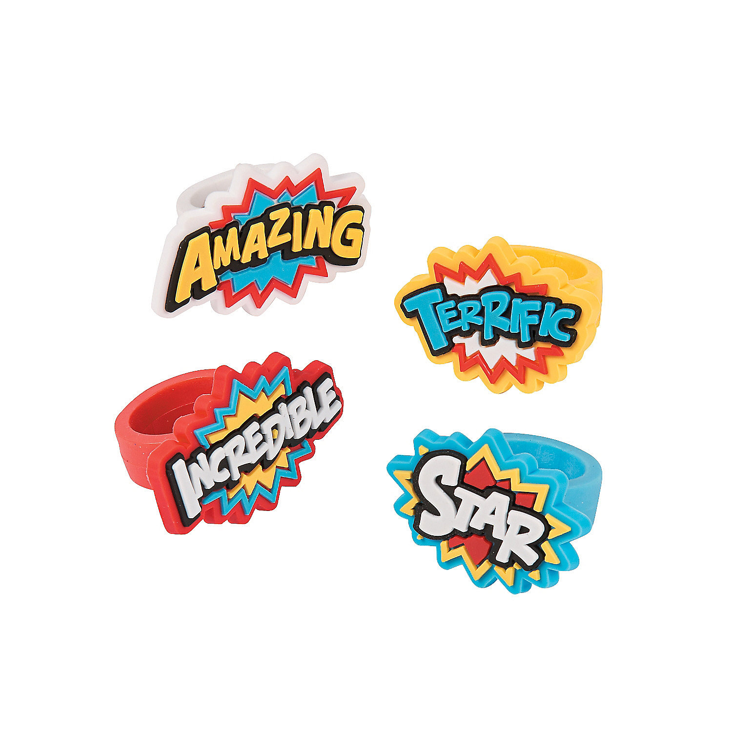 Superhero Rings - Jewelry - 12 Pieces - Walmart.com