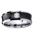 Air Force Chief Master Sergeant 8MM Concave Black Tungsten Men Ring ...