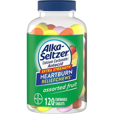 Alka-Seltzer PM Antacid Medicine, Melatonin Chewable Heartburn Relief ...