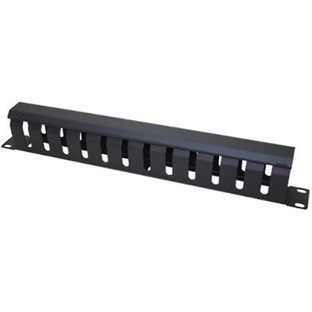 1u 19 Inch Server Rack,12 Slot Finger Duct Wire Organizer With Cover ...