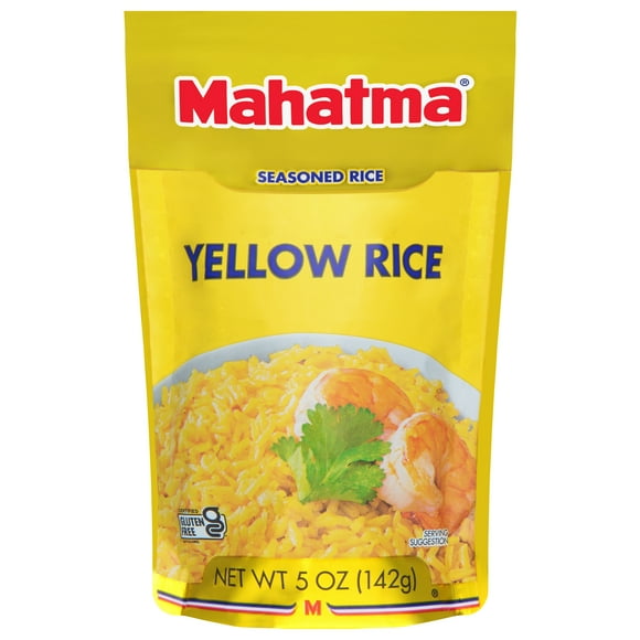 Mahatma Authentic Saffron Yellow Rice, Seasoned Rice with Spices, 5 oz Bag