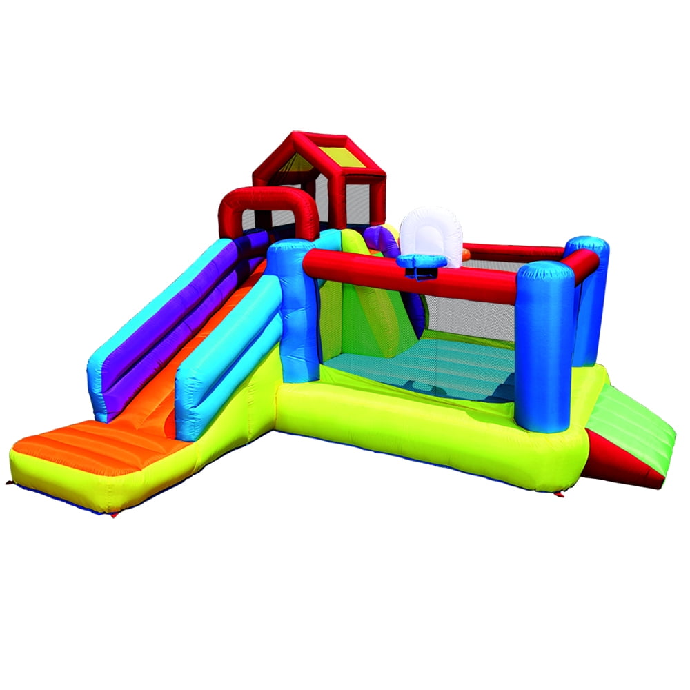 Banzai Climb N Bounce Inflatable Clubhouse Backyard Jumping Castle ...