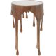 DecMode 16" x 25" Copper Aluminum Drip Accent Table with Melting Design ...