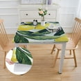 BANET Yellow Print Rectangle Fitted Tablecloth Polyester Elastic Edged ...