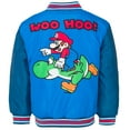 SUPER MARIO Nintendo Mario Luigi Yoshi Zip Up Varsity Bomber Jacket ...