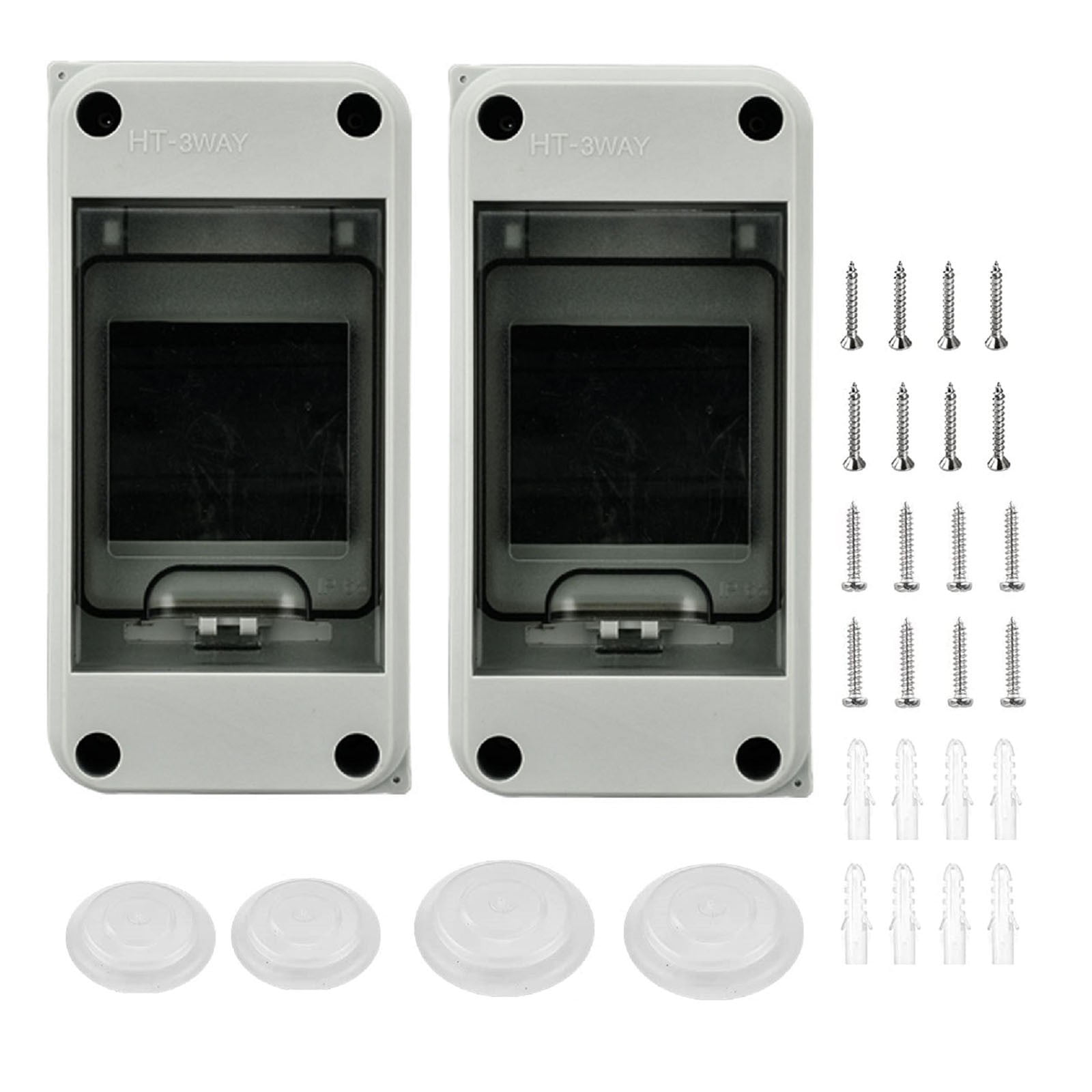 Pack of 2 Surface-Mounted Fuse Boxes,Small Distribution Box,IP65-1 Row ...