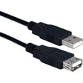 QVS 3ft USB 2.0 High-Speed 480Mbps Black Extension Cable - Walmart.com