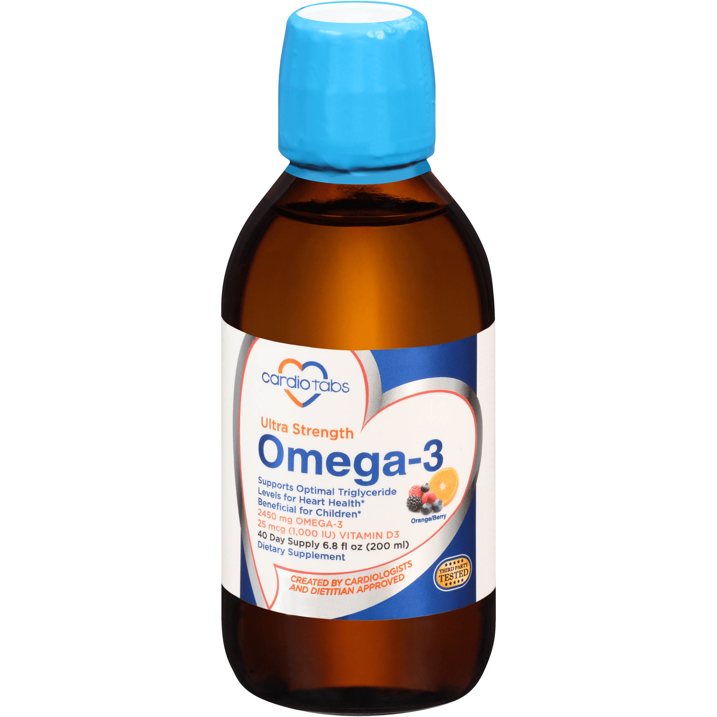 Cardiotabs Ultra Strength Liquid Omega-3 - 2200 mg Omega-3 & 1000 IU ...