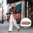 Quilted Tote Bag Large Capacity Multi-Compartment Handbag Lightweight ...