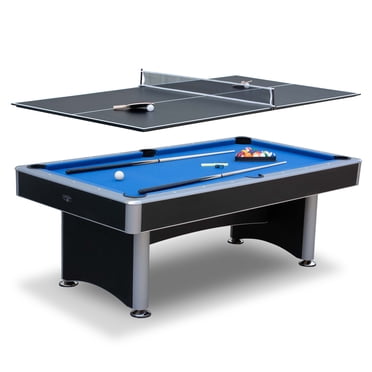 Hathaway Park Avenue 7-Foot Pool Table Tennis Combination with Dining ...