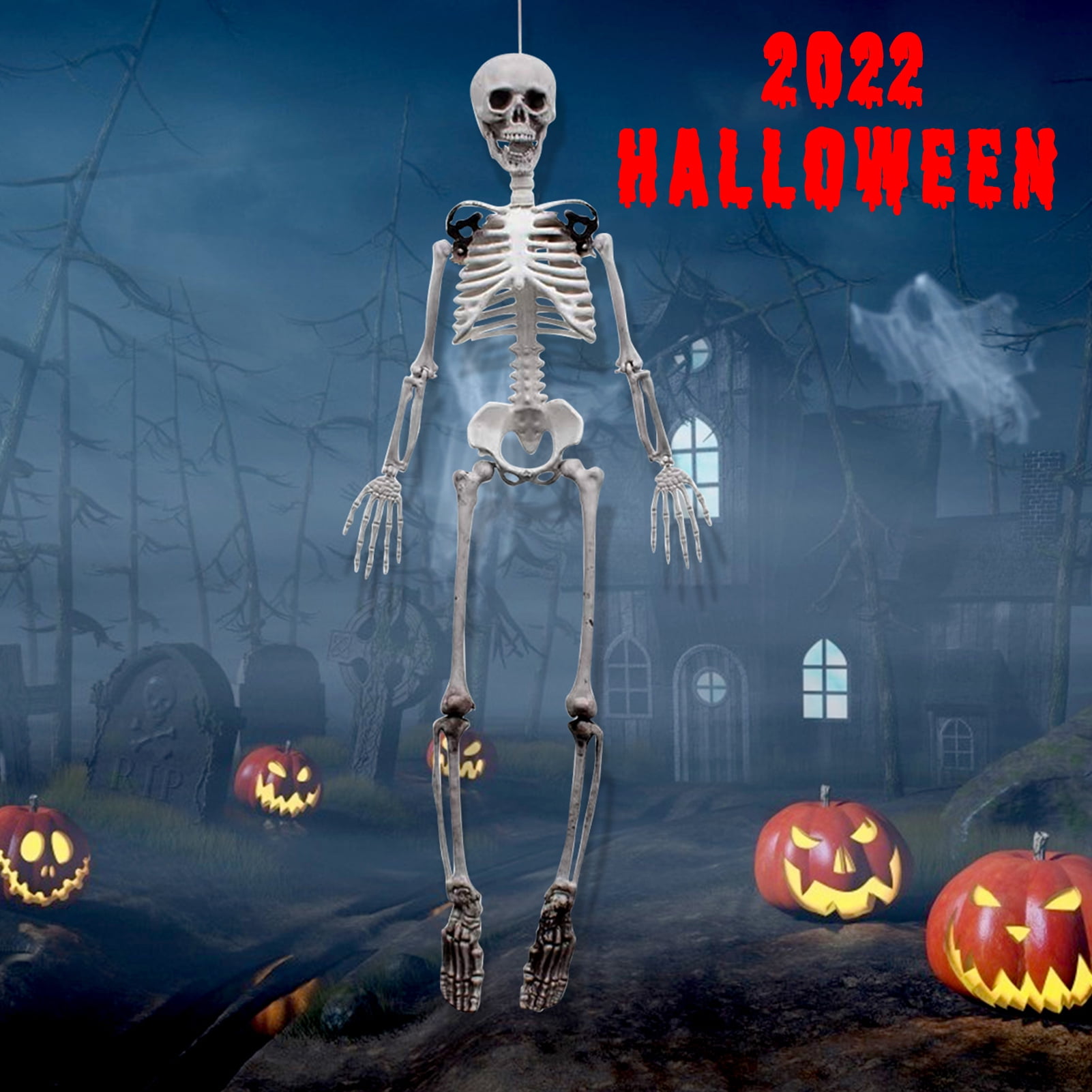 OZMI Halloween Skeleton Decoration for Haunted House, 38 Inch Full Body ...