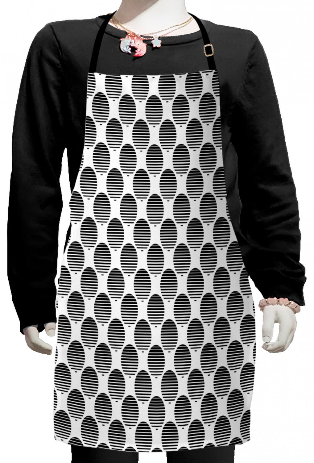 Geometric Circle Kids Apron, Continuous Rippling Twisted Inner Circular ...
