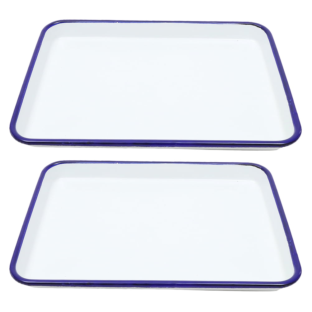 Click here for Fomiyes 2pcs Rectangular Enamel Baking Pan Pie Bak... prices