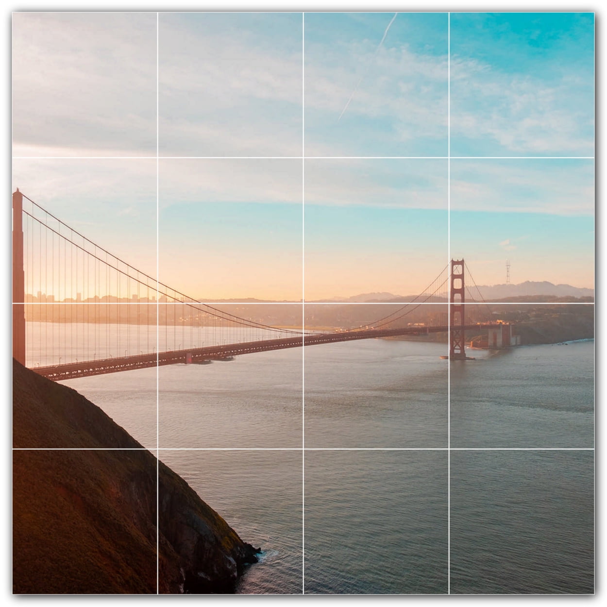 Picture-Tiles.com: Bridge Ceramic Tile Wall Mural WAL500262-44M. 24"W x ...