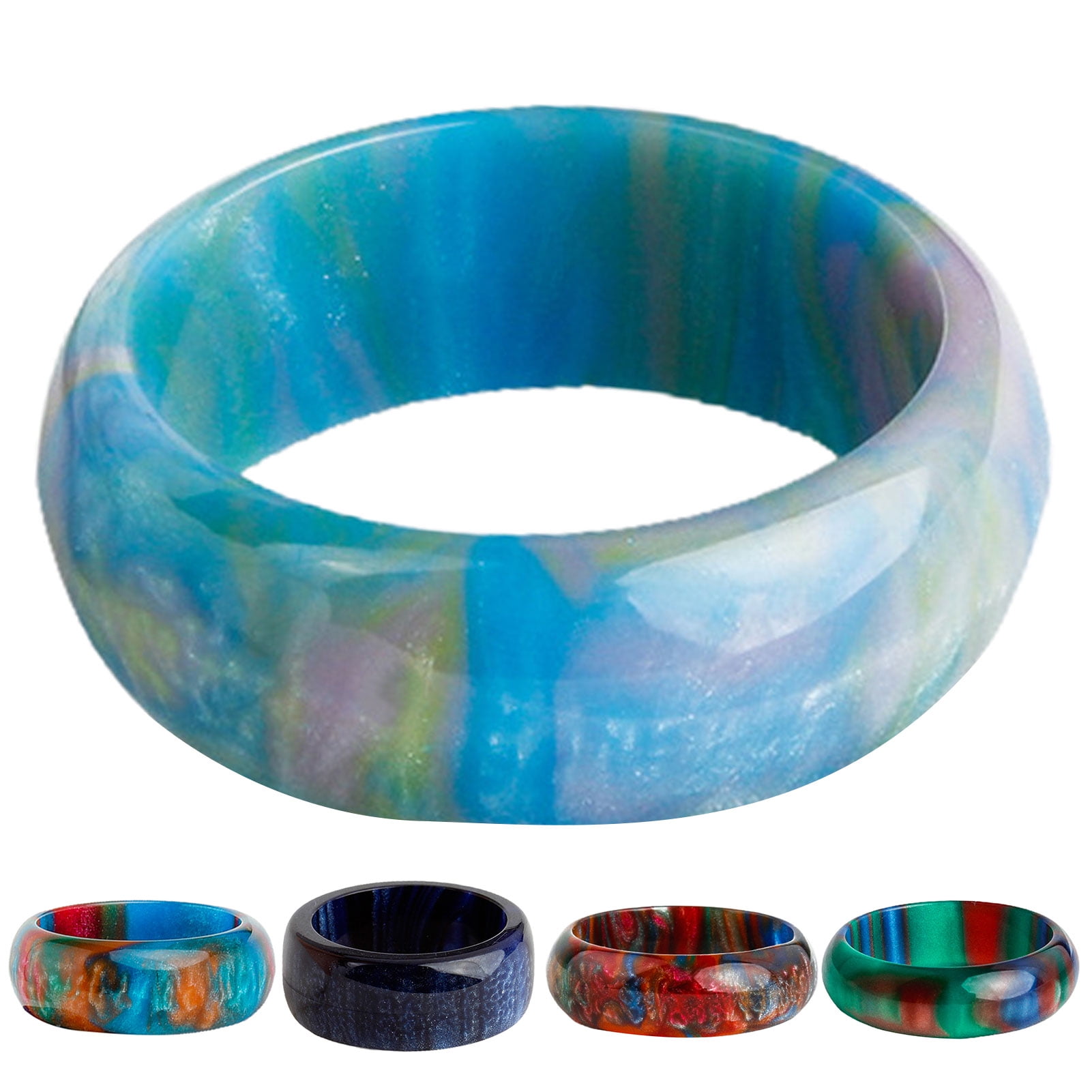 Meidiya Resin Rings,Plastic Rings Acrylic Rings for Women Teen Girls ...