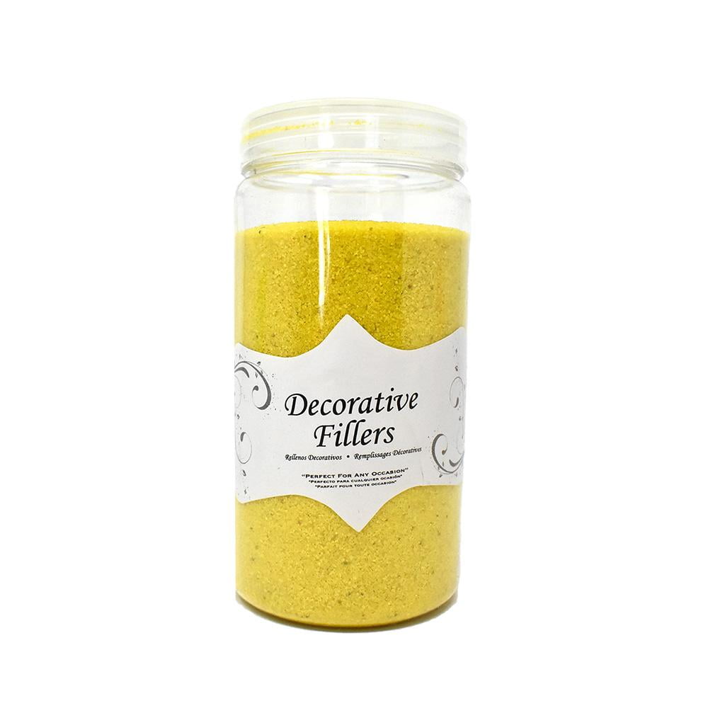 Acrylic Crystal Sand Decorative Vase Filler, Yellow, 9/10-Pound ...