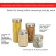 Home Basics Canister Set, Glass, 4 Pieces - Walmart.com