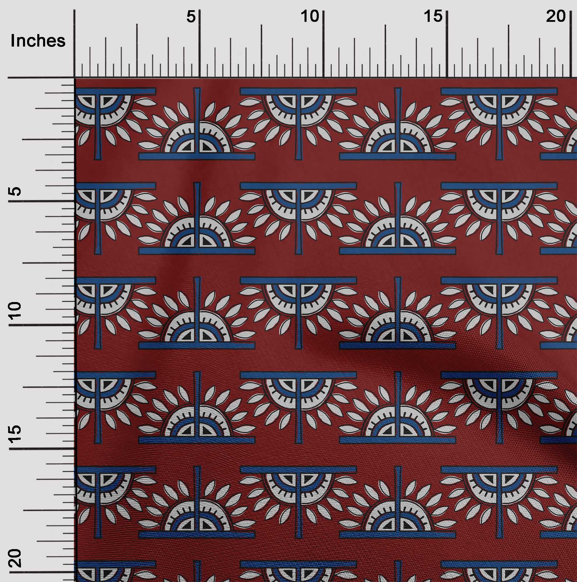 oneOone Organic Cotton Voile Fabric Floral Block Fabric Prints By Yard ...