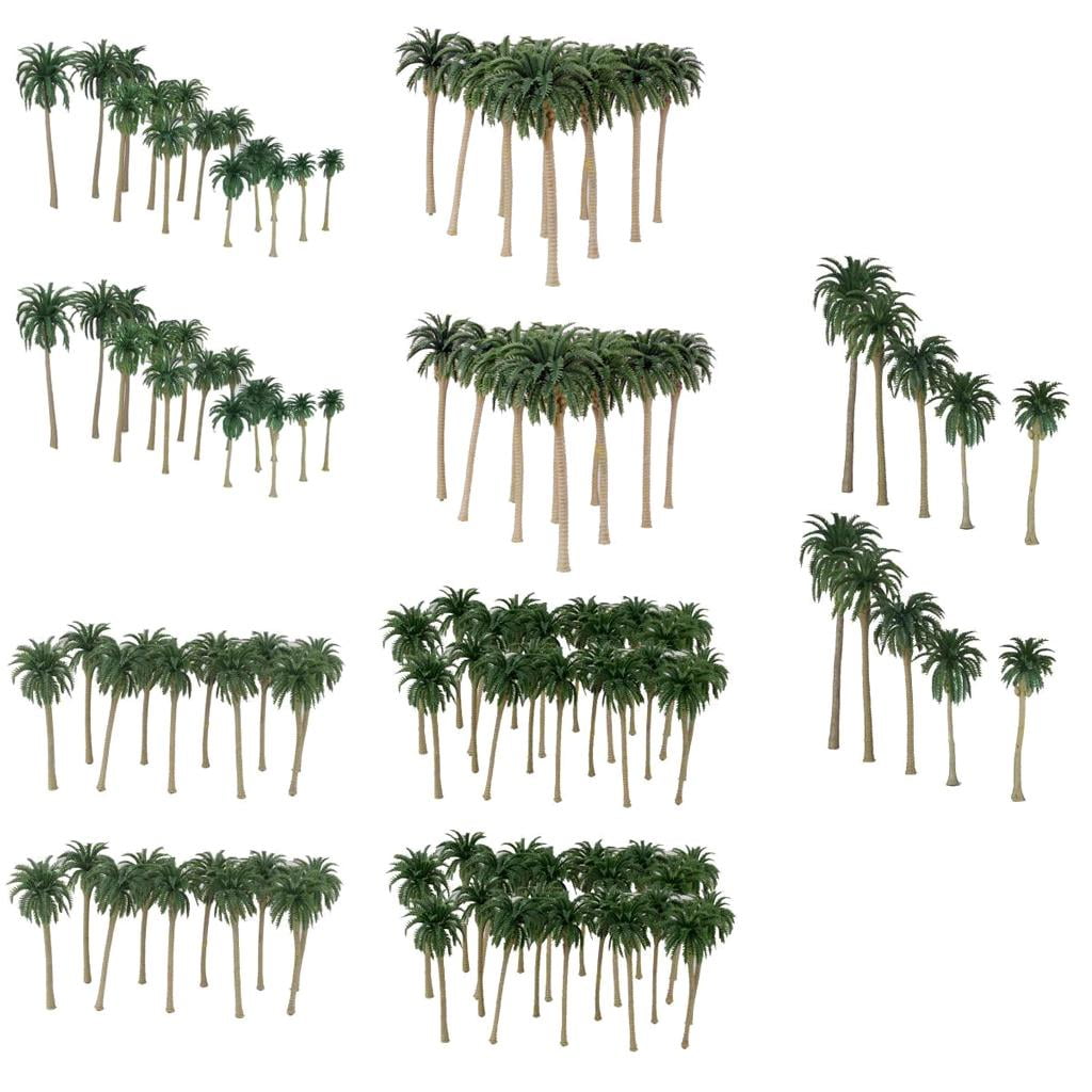 130 Pieces Green Model Coconut Palm Trees(1/65 & 1/75)Train Layout ...