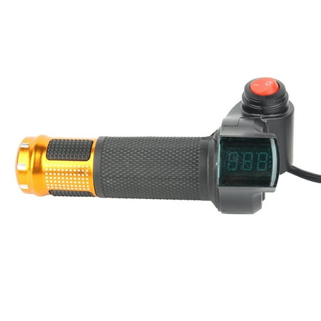 Qiilu Twist Throttle Grips With LED Digital Display Screen Handle ...