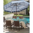 Blue Sky Clouds Outdoor Rectangle Tablecloth with Umbrella Hole 60"x102 ...