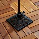TIKI Cast Iron Torch Stand, Heavy-Duty Freestanding Base, Weather ...