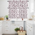 3 Piece Kitchen Curtains and Valances Set Pink Rose Cafe Curtains 24 ...