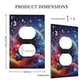Balery Outer Space Floating Numbers And Letters for Duplex Wall Plates ...