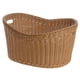 Hubert Oval Brown Polypropylene Washable Sloped Basket With Handles 18 ...