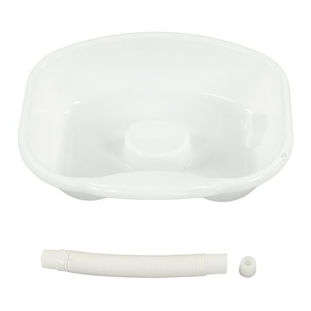Hair Washing Basin, Expandable Pipe Shampoo Tray White Drainable For ...