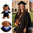Njoeus Graduation Bear Keychain PhD Cap Small Stuffed Doll with ...