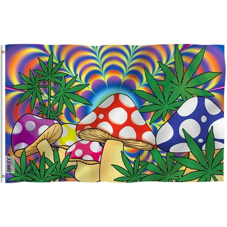 ANLEY Fly Breeze 3x5 Foot Mushroom Flag - Shrooms Flags Polyester ...