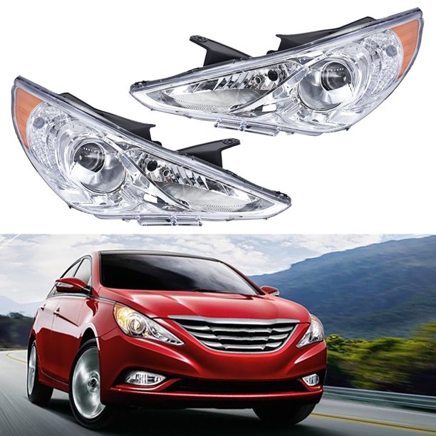 Labwork 2pcs Headlights Assembly Headlamps Housing L&R Fit for 2011 ...