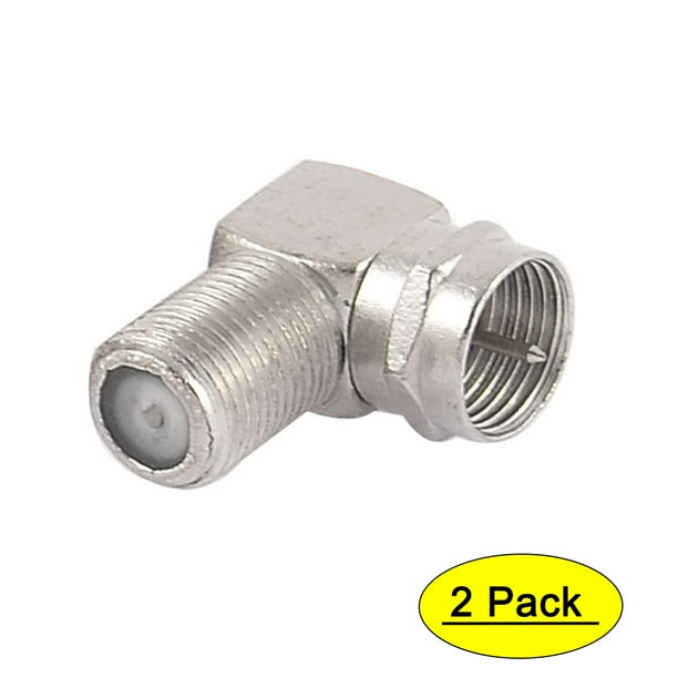 2pcs 90 Degree F Type Female to Male Plug Coaxial RF Connector Adapter ...