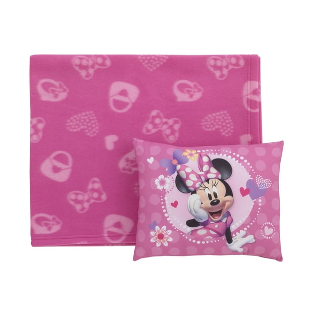 Disney Minnie Mouse - Pink, Lavender and White Super Soft Toddler ...