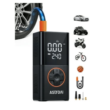 L7 Tire Inflator Portable Air Compressor Cordless Mini Bike Pump with Digital Dual Values ...