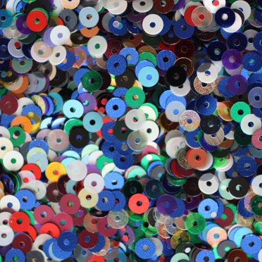 Assorted Color Mix Sequins 6mm Shiny Metallic Made in USA - Walmart.com