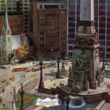 "Monument Circle" Painting Print on Wrapped Canvas - Walmart.com